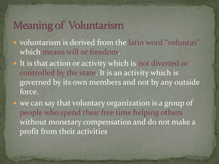 Voluntary organization | PPTX