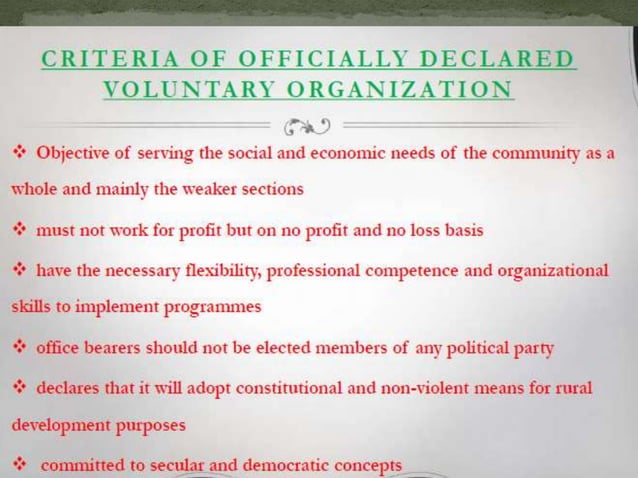 Voluntary organization | PPTX | Non-Profit Organizations | Industries