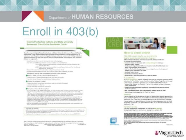 Virginia Tech - New Employee Orientation - Voluntary Retirement Savings ...