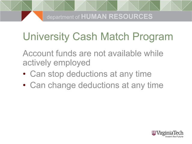 Virginia Tech - New Employee Orientation - Voluntary Retirement Savings ...