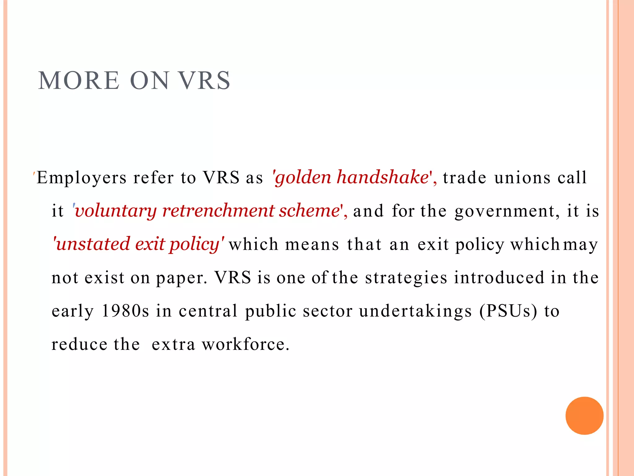 Compulsory retirement and voluntary retirement | PPTX