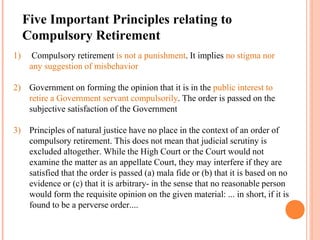 Compulsory retirement and voluntary retirement | PPTX