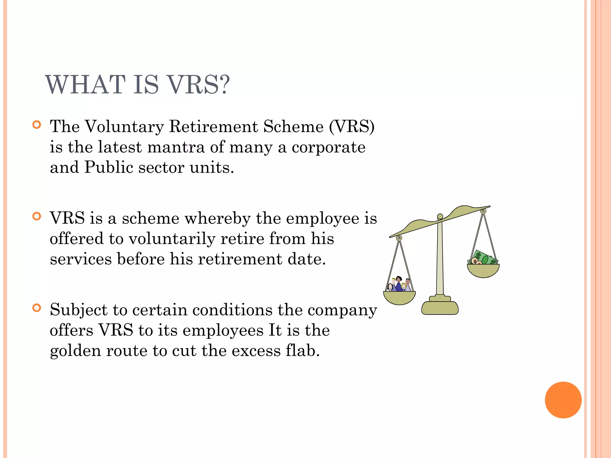 Voluntary retirement scheme1 | PPT