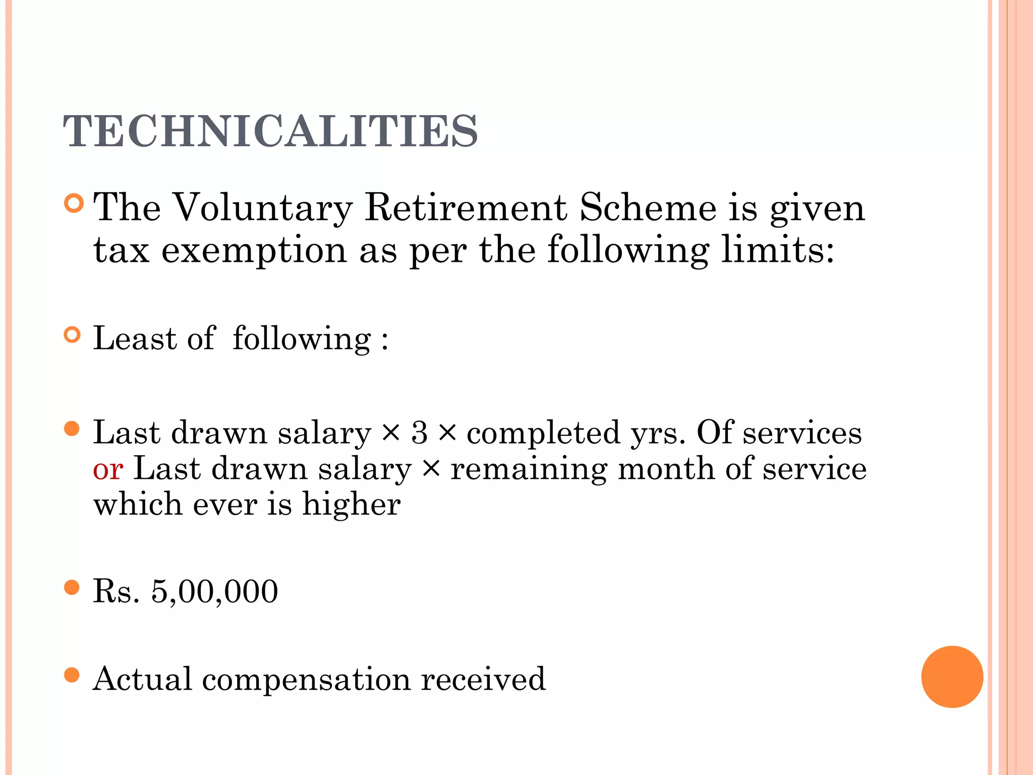 Voluntary retirement scheme1 | PPT