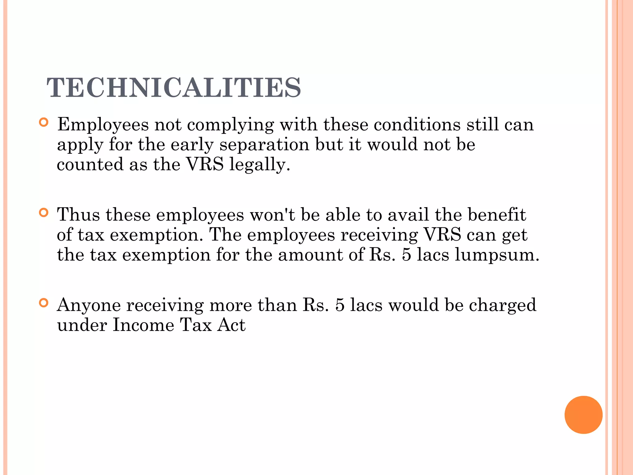 Voluntary retirement scheme1 | PPT