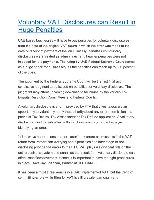 Voluntary VAT Disclosures can Result in Huge Penalties.pdf