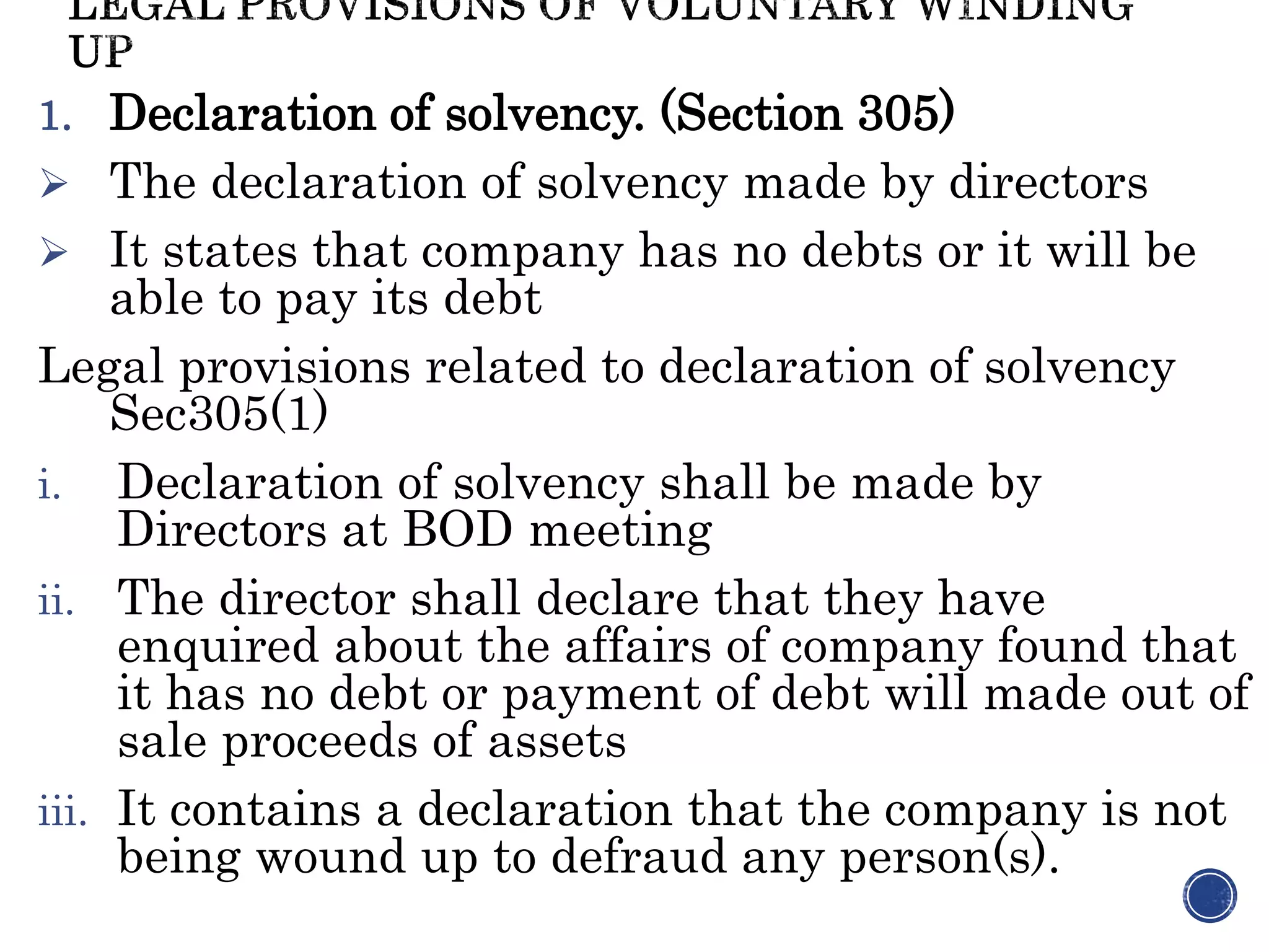 Voluntary winding up | PPT