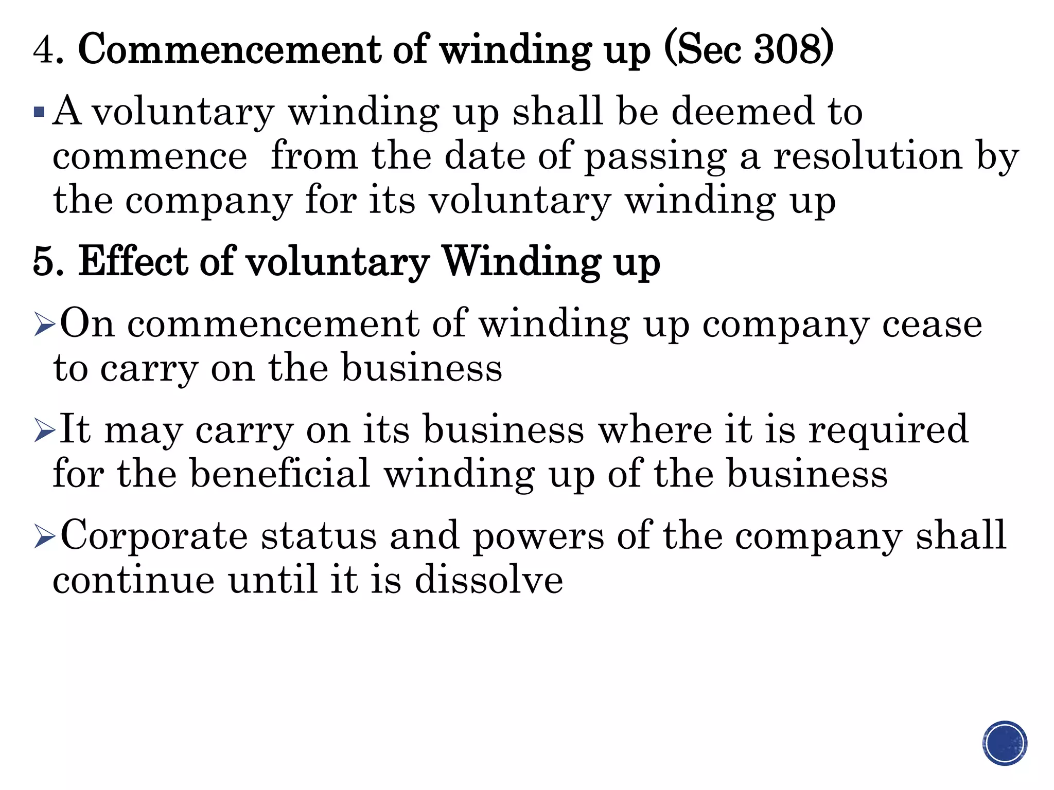 Voluntary winding up | PPT