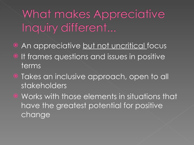 Appreciative Inquiry | PPT
