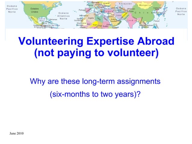 Volunteering abroad options | PPT | Business | Business and Finance