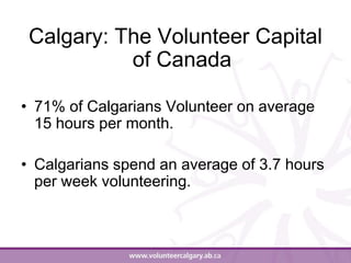 Volunteer Calgary overview | PPT