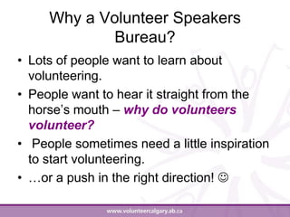 Volunteer Calgary overview | PPT