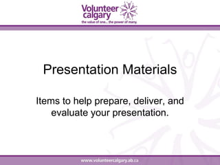 Volunteer Calgary overview | PPT