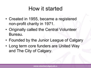 Volunteer Calgary overview | PPT