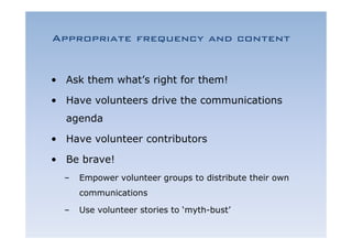 Creating Great Volunteer Communications | PDF