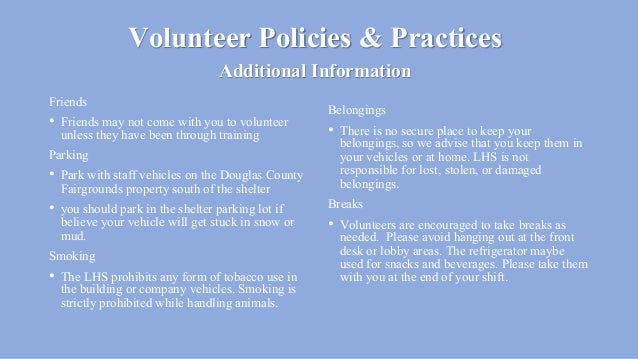 Volunteer handbook (ppt)