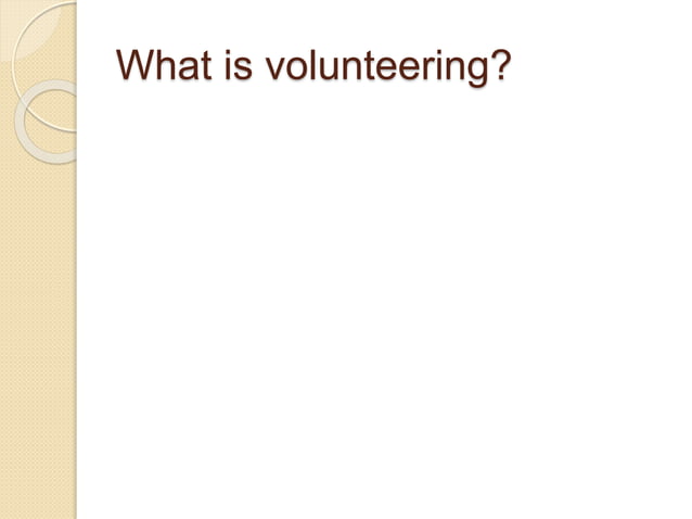 Volunteering | PPT