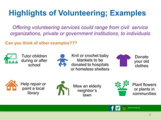 Volunteering - A Call to Action as Student Leader | PPT