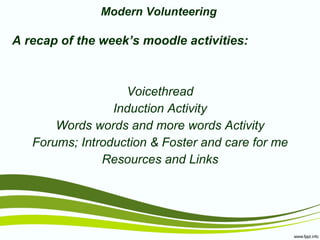 Volunteering Presentation May 2010 | PPT