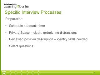 Successful Volunteer Interview Strategies | PDF