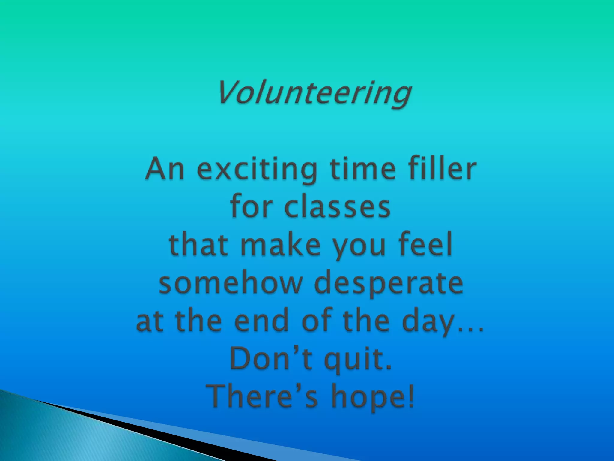 Volunteerism powerpoint | PPTX