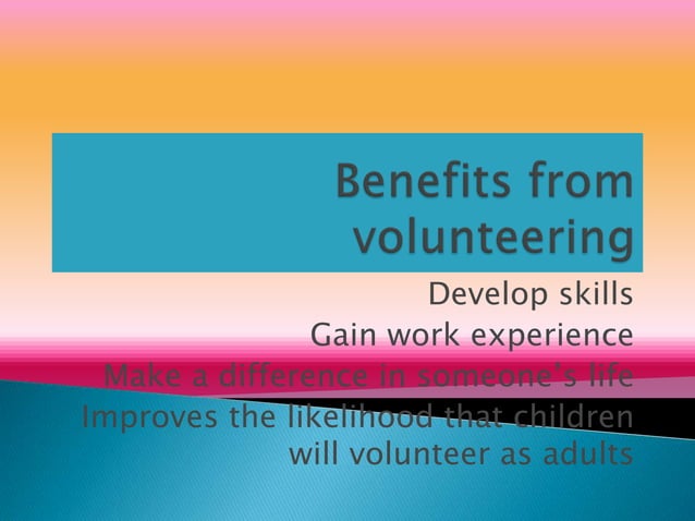 Volunteerism powerpoint | PPTX