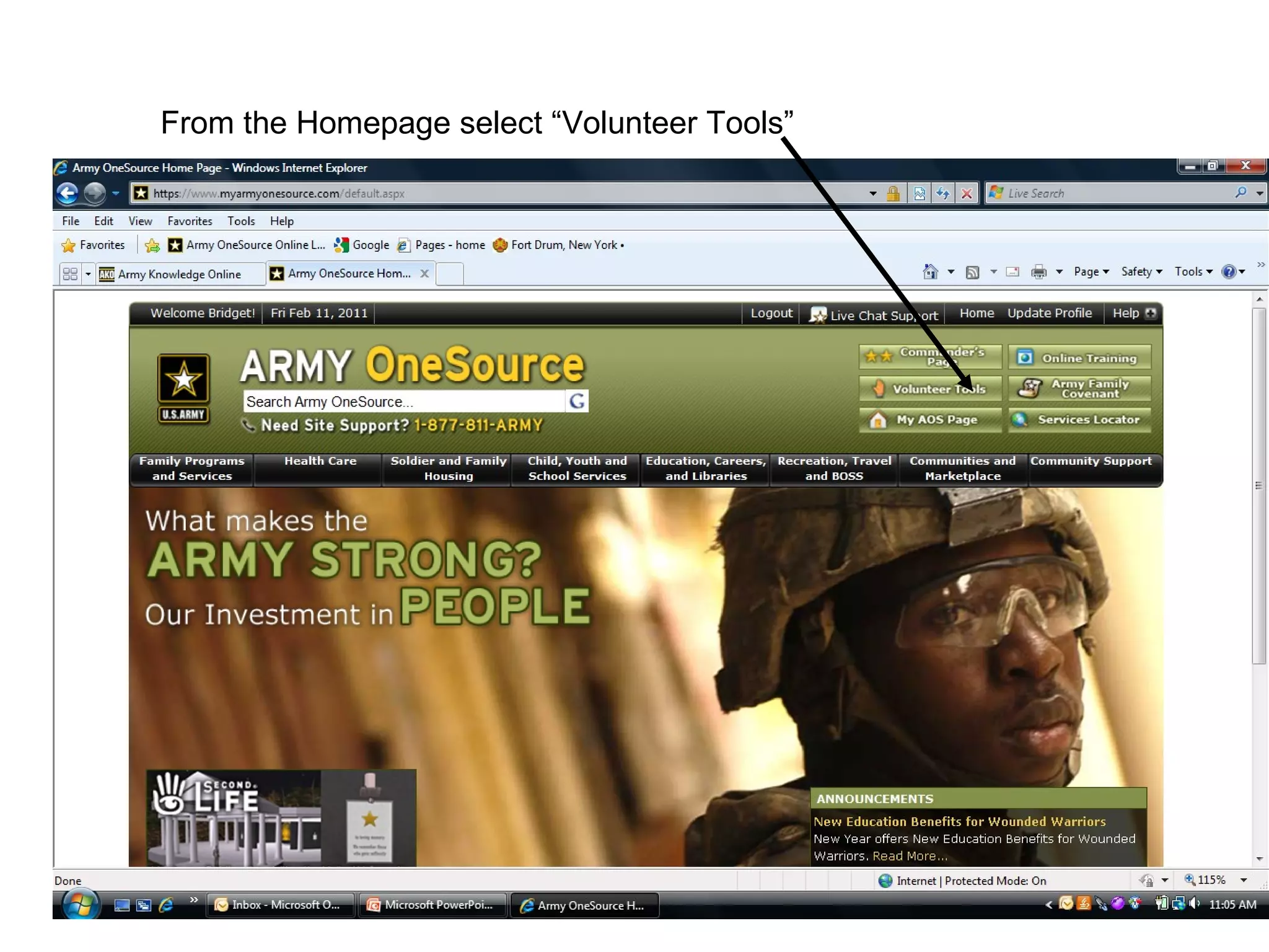 Volunteer management information system tutorial FRSA 710 2-87 3BCT | PPT