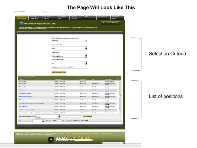 Volunteer management information system tutorial FRSA 710 2-87 3BCT ...