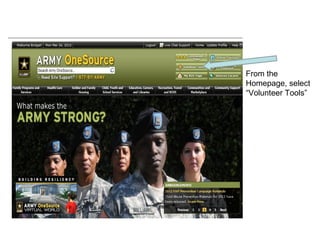 Volunteer management information system tutorial FRSA 710 2-87 3BCT | PPT