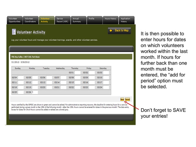 Volunteer management information system tutorial FRSA 710 2-87 3BCT | PPT | Resume Writing and ...