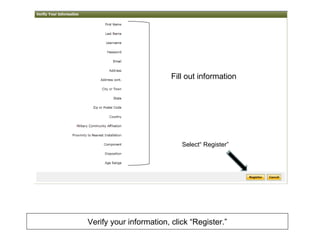 Volunteer management information system tutorial FRSA 710 2-87 3BCT | PPT