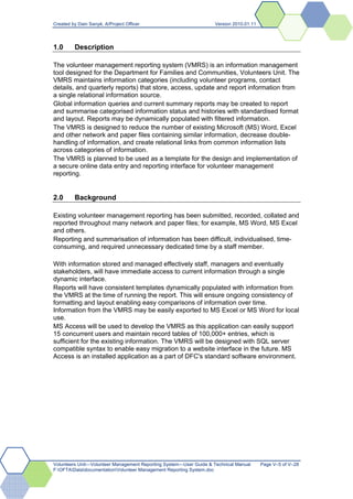 Volunteer Management Reporting System | PDF