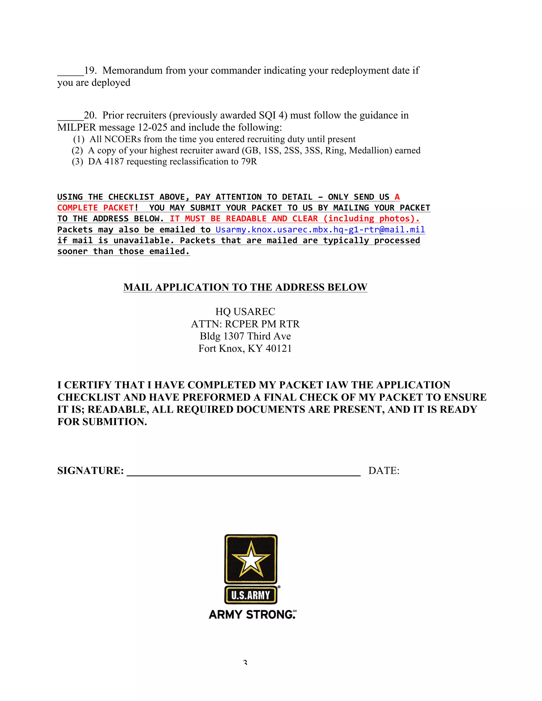 Volunteer packer example website | PDF