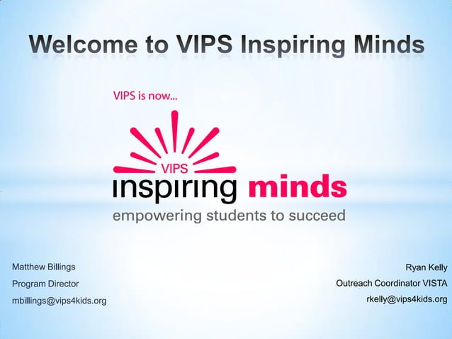 VIPS Inspiring Minds Volunteer Presentation | PPTX | Special Education ...