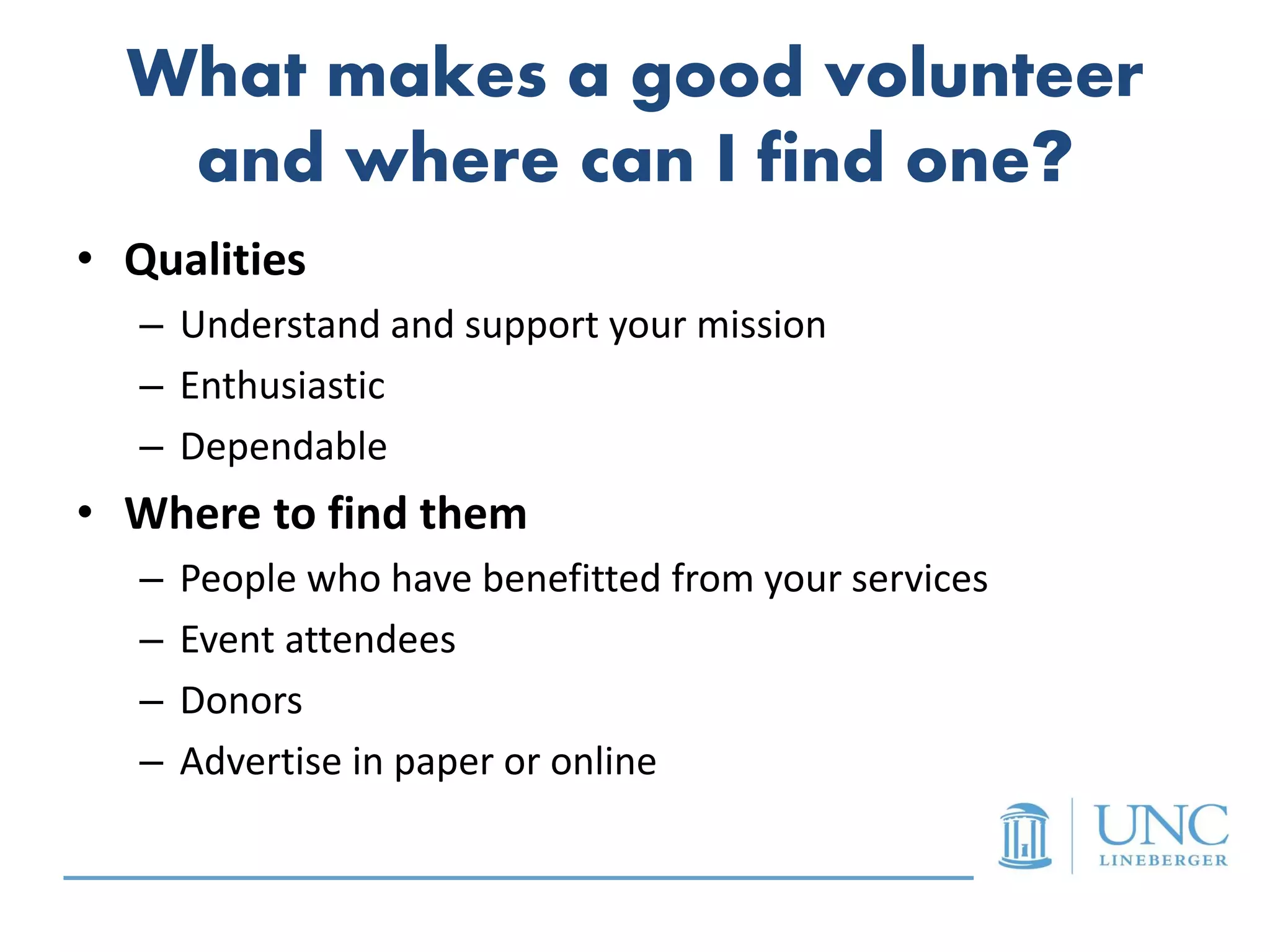 Volunteer presentation | PDF