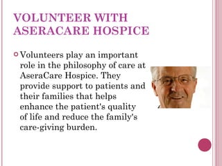 Hospice Volunteer Programs | PPT