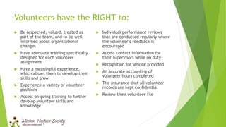 Volunteer Roles & Responsibilities - Mission Hospice Society | PPTX