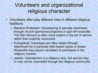 Volunteers religious | PPT