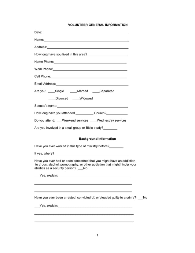 Volunteer security application | PDF