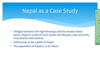 Volunteer tourism and nepal as a case study - Abhijeet | PPTX