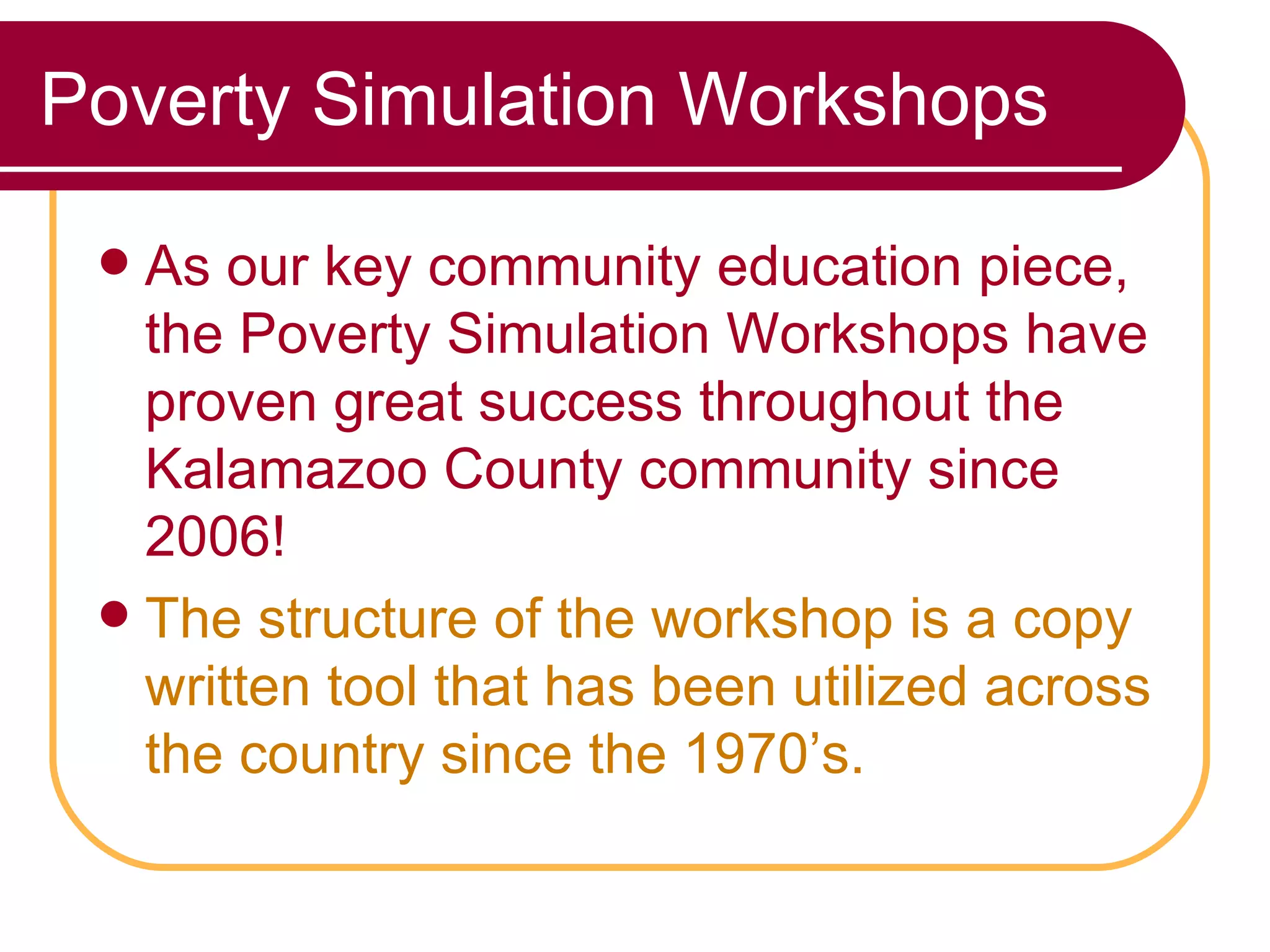 Poverty Simulation Volunteer Training | PPT
