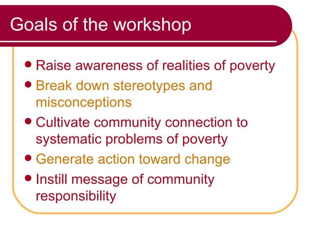Poverty Simulation Volunteer Training | PPT