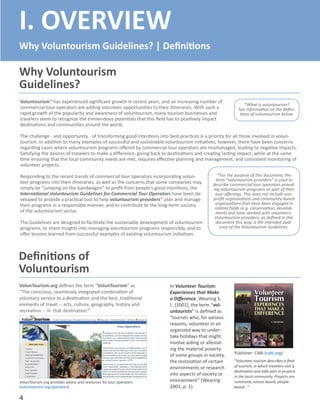 International Voluntourism Guidelines for Commercial Tour Operators | PDF