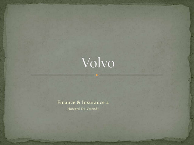 Presentation Volvo | PPT