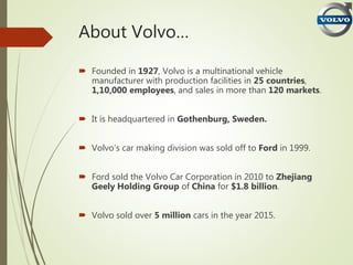 Brand Positioning Statement of Volvo | PPTX
