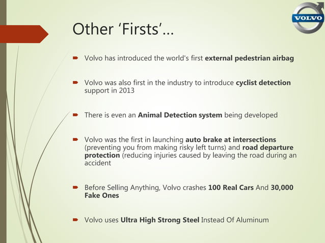 Brand Positioning Statement of Volvo | PPTX