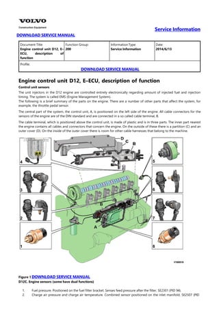 Volvo A40d Dump Truck Service Repair Manual | PDF
