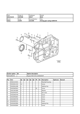 Volvo BL61 Backhoe Loader Parts Catalogue Manual (SN 11459 and up).pdf