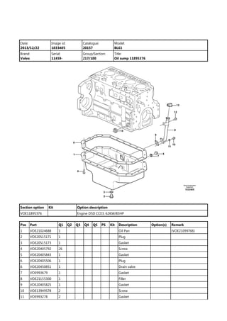 Volvo BL61 Backhoe Loader Parts Catalogue Manual (SN 11459 and up).pdf