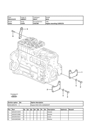 Volvo BL61 Backhoe Loader Parts Catalogue Manual (SN 11459 and up).pdf